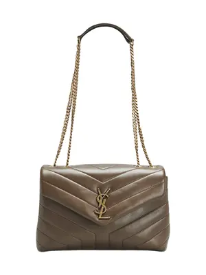 Saint Laurent Loulou Small Shoulder Bag Soil Brown