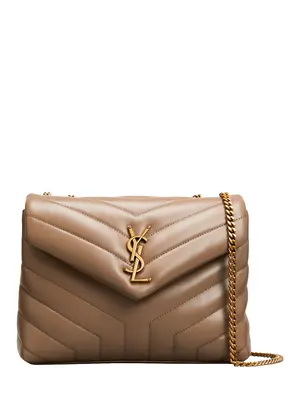 Saint Laurent Loulou Small Shoulder Bag Taupe