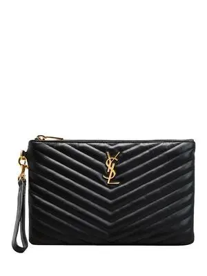 Saint Laurent Monogram Small Pouch - Black
