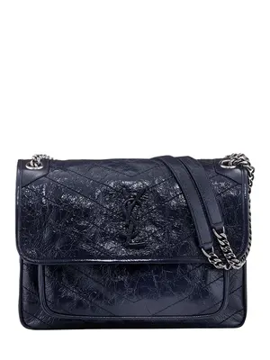 Saint Laurent Saint Laurent Niki Medium Flap Shoulder Bag Dark Blue