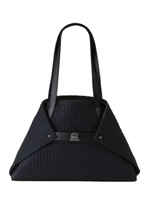 Akris Ai Small Fabric Shoulder Tote Bag - Black