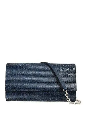Judith Leiber Fizzoni Full-Beaded Clutch Bag Midnight