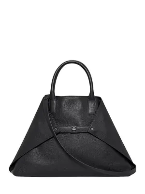 Akris Ai Cervo Medium Shopper Tote Bag - Black