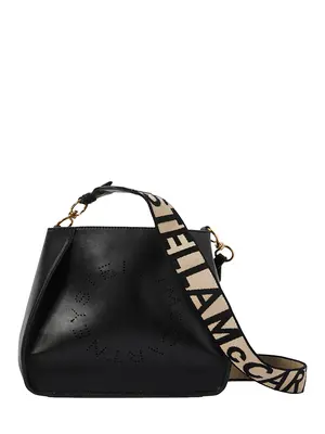 Stella McCartney Mini Logo Bucket Crossbody Bag - Black