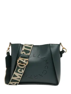 Stella McCartney Mini Logo Bucket Crossbody Bag Pine