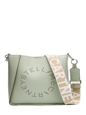 Stella McCartney Mini Logo Bucket Crossbody Bag Sage Green