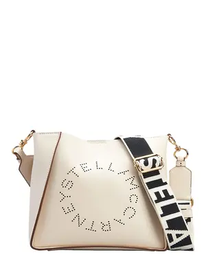 Stella McCartney Mini Logo Bucket Crossbody Bag White