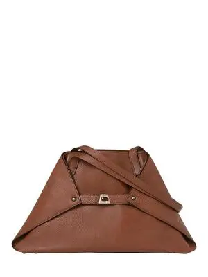 Akris Ai Small Leather Tote Bag - Caramel