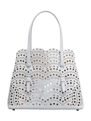 Alaïa ALAIA Mina 25 Vienne Wave Perforated Leather Tote Bag Nuage