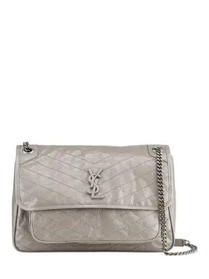 Saint Laurent Saint Laurent Niki Large Shoulder Bag Light Gray