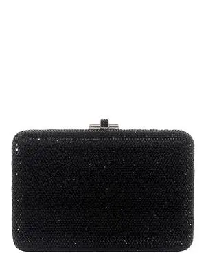 Judith Leiber Slim Slide Crystal Evening Clutch Bag - Black