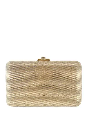 Judith Leiber Slim Slide Crystal Evening Clutch Bag - Prosecco