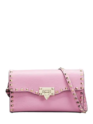 Valentino Garavani Small Rockstud Leather Shoulder Bag Fondant
