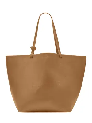 THE ROW THE ROW Park Tote Three In Lux Grained Calfskin Cinnamon