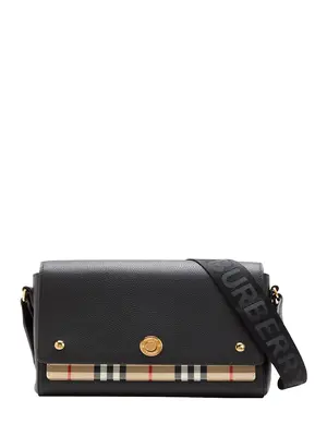 Burberry Medium Leather Crossbody Bag - Black