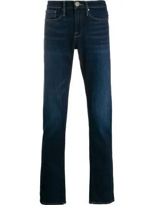 FRAME Mid-rise Straight-leg Jeans - Blue