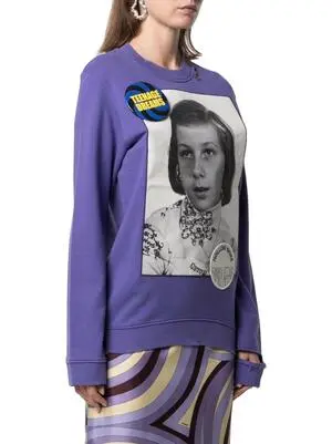Raf Simons Photograph Print Sweatshirt - Purple