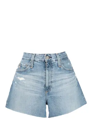 Ag Alexis High-rise Denim Shorts - Blue