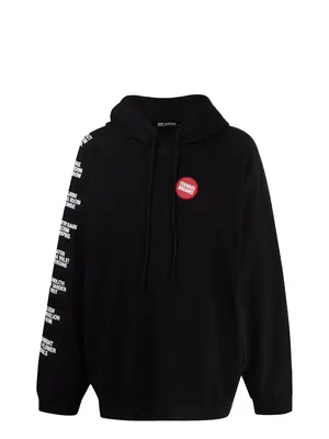 Raf Simons Oversized Patch-embellished Hoodie - Black