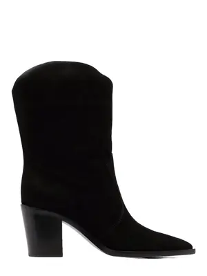 GIANVITO ROSSI 70mm Denver Cowboy Boots - Black