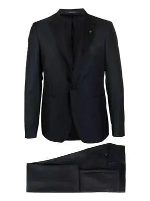Tagliatore Virgin Wool Single-breasted Suit - Black