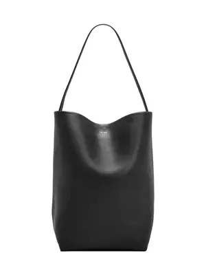 THE ROW Park North-South Leather Tote Bag Blpl Black Pld