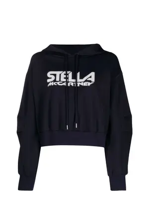 Stella McCartney Logo-print Scuba Hoodie - Blue
