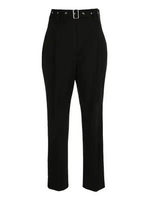 Proenza Schouler Cropped Carrot Leg Trousers - Black