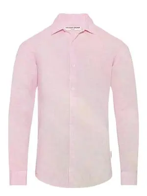 Orlebar Brown Giles Linen Shirt - Pink