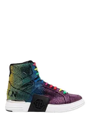 Philipp Plein Phantom Kick$ High-top Sneakers - Green