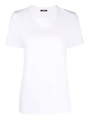 Balmain Flocked Logo T-shirt - White