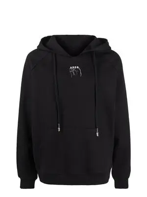 ADER ERROR Logo Print Hoodie - Black
