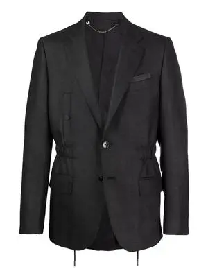 BILLIONAIRE Single-breasted Fitted Blazer - Grey