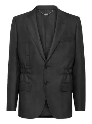 BILLIONAIRE Single-breasted Fitted Blazer - Grey