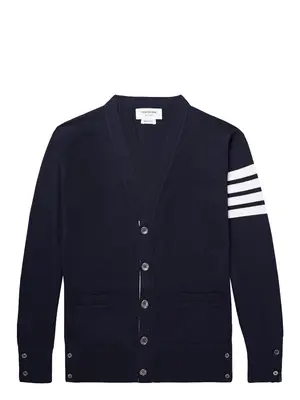 THOM BROWNE Striped Wool Cardigan