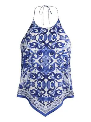 Alice + Olivia Frenchie Handkerchief Halter Top - Solstice