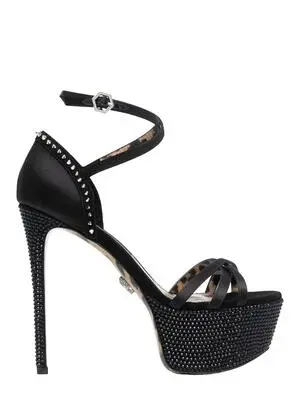 PHILIPP PLEIN Crystal-Embellished Platform Sandals