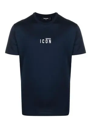 Dsquared2 Icon-print Cotton T-shirt - Blue
