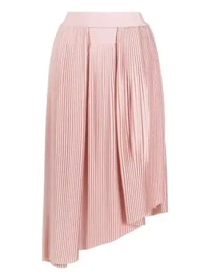 Givenchy Asymmetric Pleated Midi Skirt - Pink