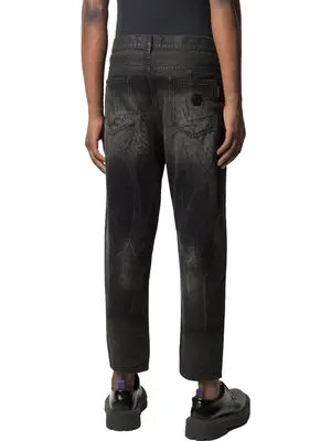 Philipp Plein Carrot-fit Denim Jeans - Black