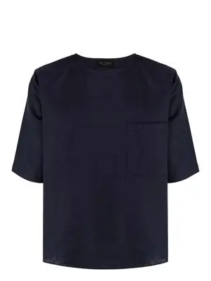 DELL'OGLIO Short-sleeve Linen T-shirt - Blue