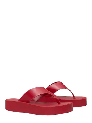 Tory Burch Platform Flip-Flop Loganberry / Loganberry