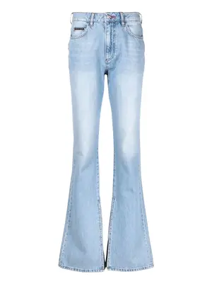 Philipp Plein High-waisted Flared Jeans - Blue