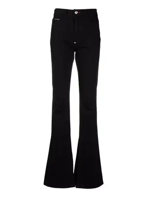 Philipp Plein High-rise Flared Jeans - Black