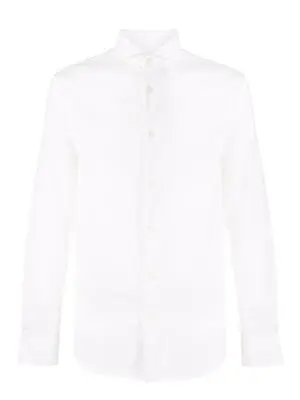 DEPERLU Pointed-collar Cotton Shirt - White