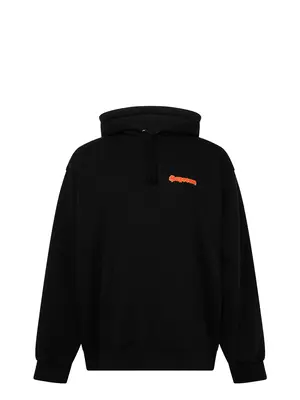 Supreme Graphic-print Hoodie - Black