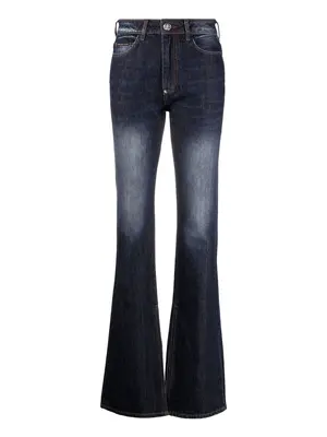 Philipp Plein High-waisted Flared Jeans - Blue