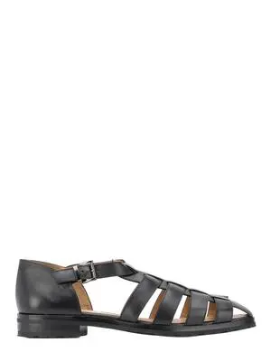 Paraboot Flat Strappy Shoes - Black