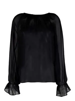 Philipp Plein Poet-sleeve Blouse - Black