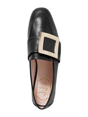 ROGER VIVIER Embellished Leather Loafers Black